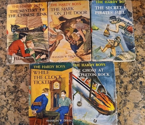 Vintage Hardy Boys Lot 5 Books HC/DJ # 13 11 36 37 & 39 Grosset ...