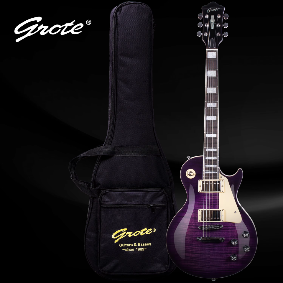 2025 GROTE LP-02 Guitar Solid Body Retro Electric Guitar Red Color With ...