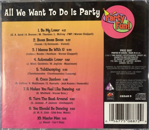 The Countdown Dance Masters - All We Want To Do Is Party (CD, Album ...