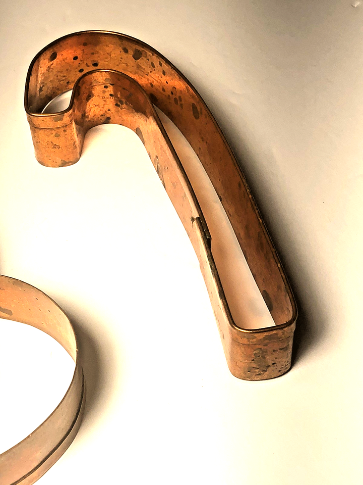 Martha By Mail Copper 6" Snowman & Candy Cane Martha Stewart Cookie ...