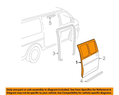 GM OEM 96-20 Express 1500 Side Loading Door Door Components-Door Shell ...