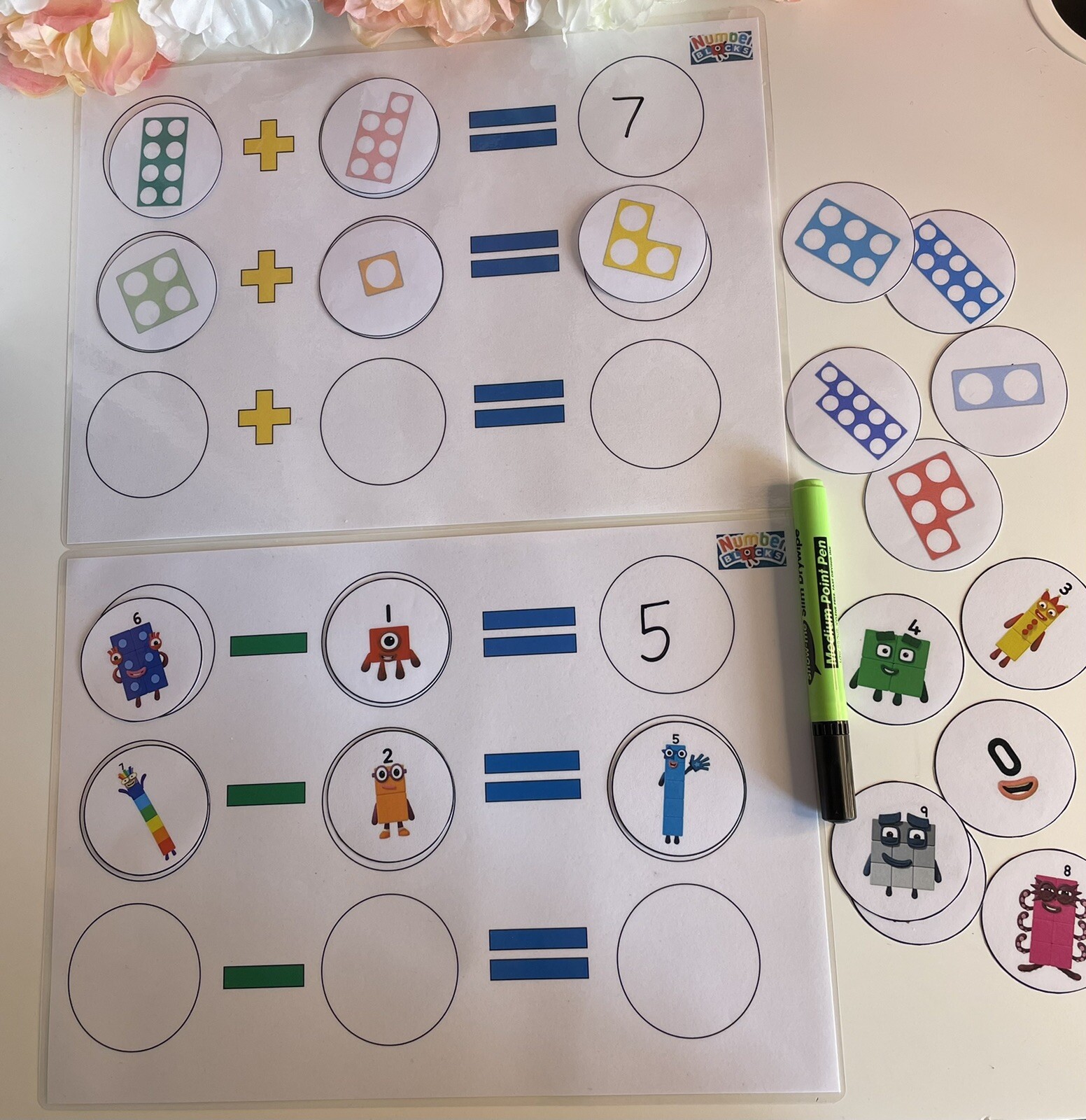 New laminated Numberblocks & Numicon | Grelly USA