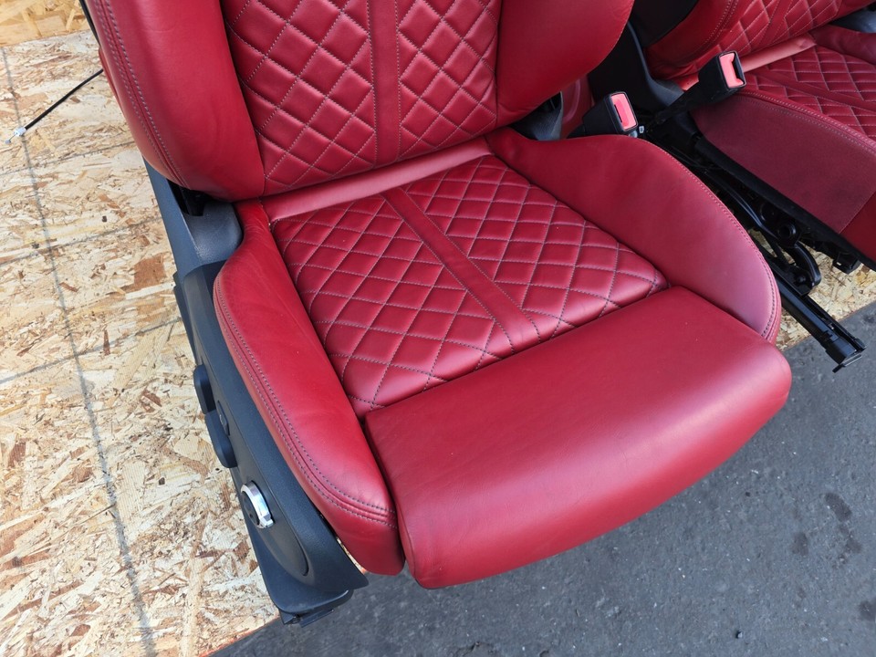 LEATHER SEAT SEATS SET FRONT/REAR RED COLOR 40K 18-23 AUDI A5 S5 RS5 B9 ...