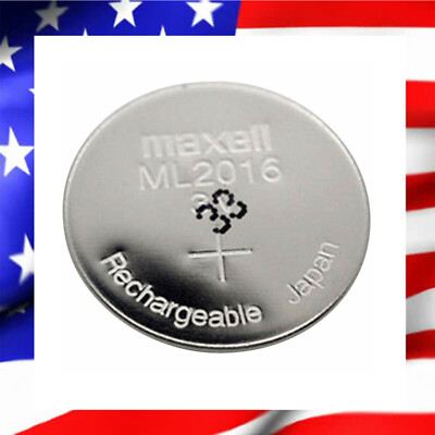 Pile bouton ML2016 Li-ion lithium rechargeable 3V battery Accus coin ...