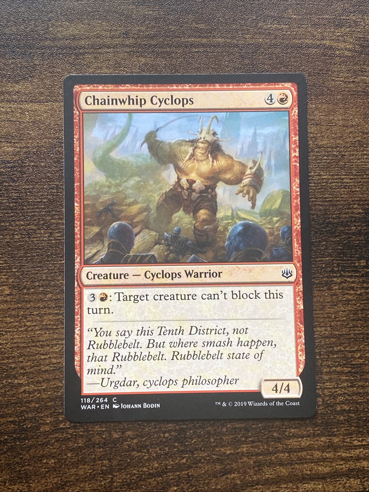 Chainwhip Cyclops War of the Spark 118/264 MTG Magic The Gathering ...