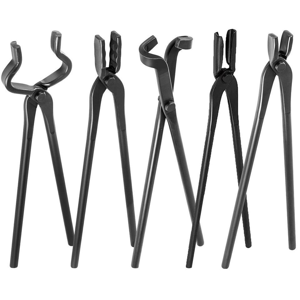 Blacksmith Tongs Tools Set Flat Tongs Square Jaw Bolt Tongs Blade Wolf ...