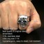 Mens Stainless Steel Jawless Skull Biker Ring Gothic Silver Rocker Band ...