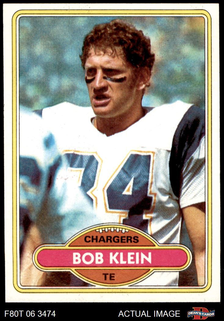 1980 Topps #283 Bob Klein Chargers Southern California 6.5 - EX/MT+ | eBay