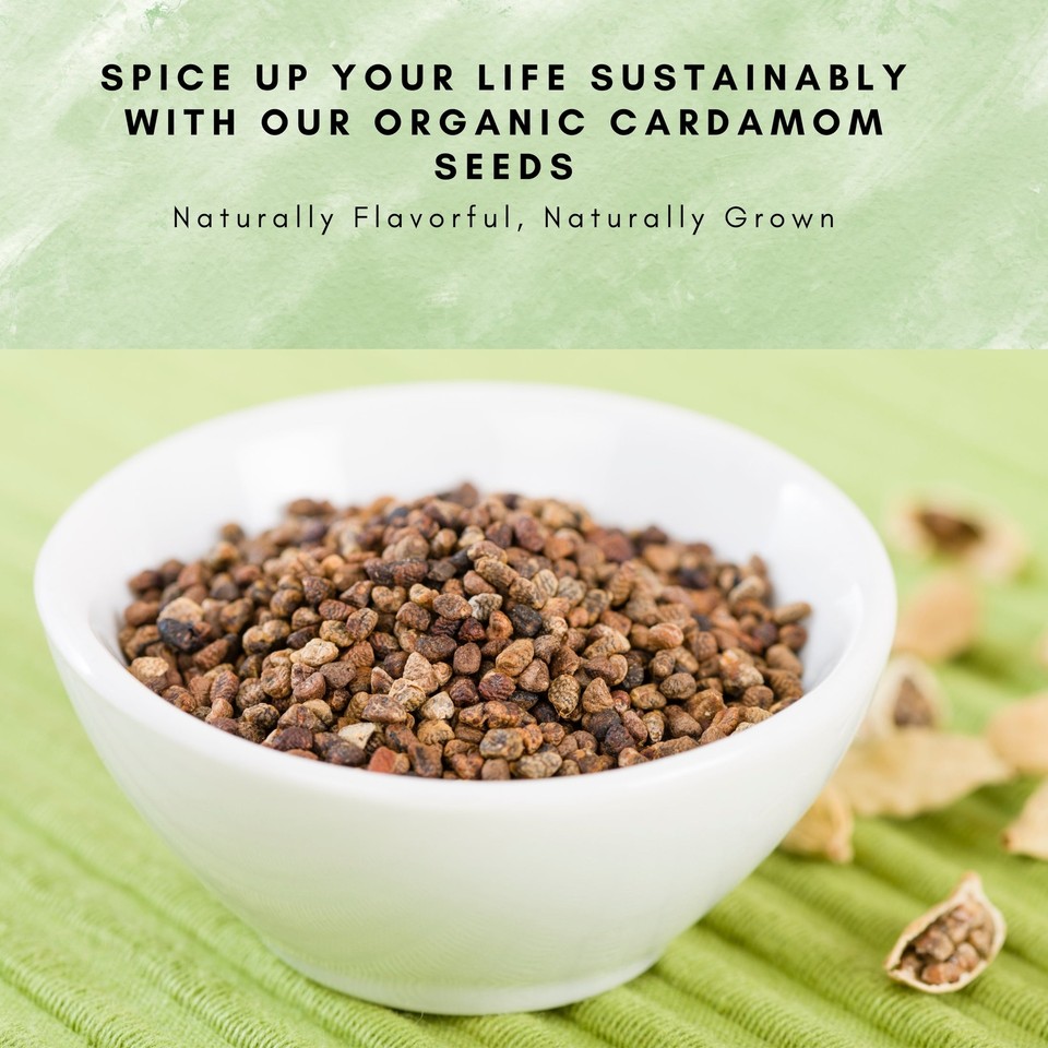 Organic Decorticated Cardamom Seeds-USDA Certified-Pure Spice for Sweet ...