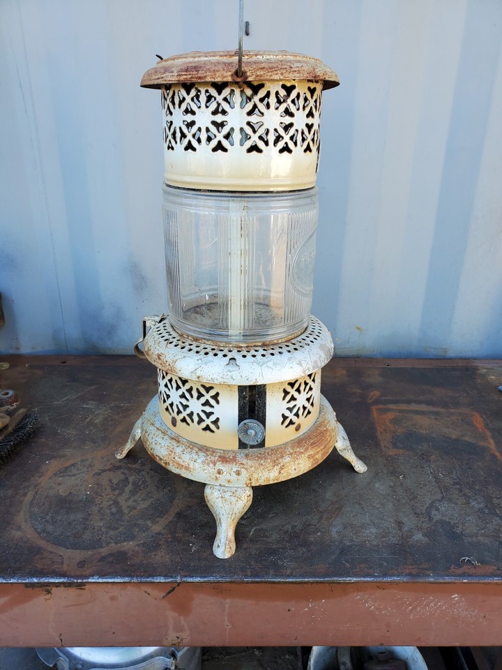 Antique Perfection Oil Kero Pyrex Glass Parlor Cabin Heater Stove ...