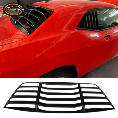 Fits 08-23 Challenger Rear Window Louver Cover Sun Visor Shade Matte ...