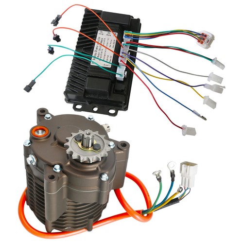 72V 1000W DC Brushless Electric Motor with Controller Go Kart Golf Dirt ...
