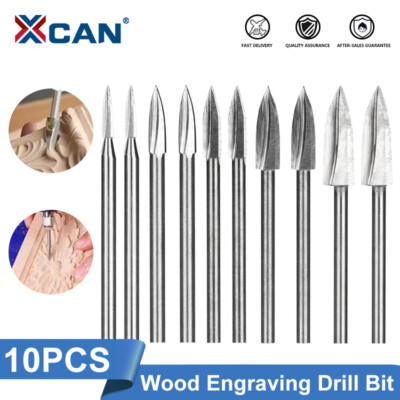 Wood Carving Bit HSS Engraving Drill Bit Wood Crafts for Dremel Rotary ...