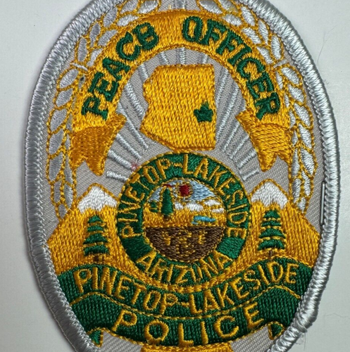 Pinetop Lakeside Arizona Police AZ Peace 3.5" Patch T9 | eBay