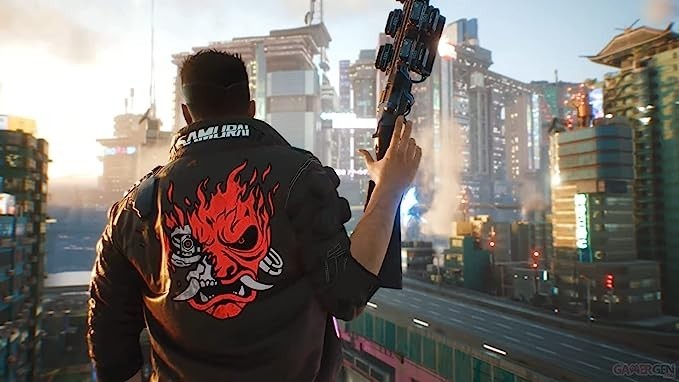 Original Samurai 2077 Gaming Cosplay Bomber Silverhand Cyborg Leather ...