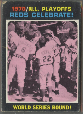 1971 Topps #202 NL Playoffs Reds Celebrate! World Series Bound! | eBay