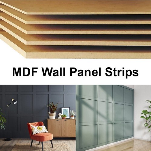 MDF Strips Shaker Wall Panelling Strips DIY Wall Panel Strips Kit 100mm ...