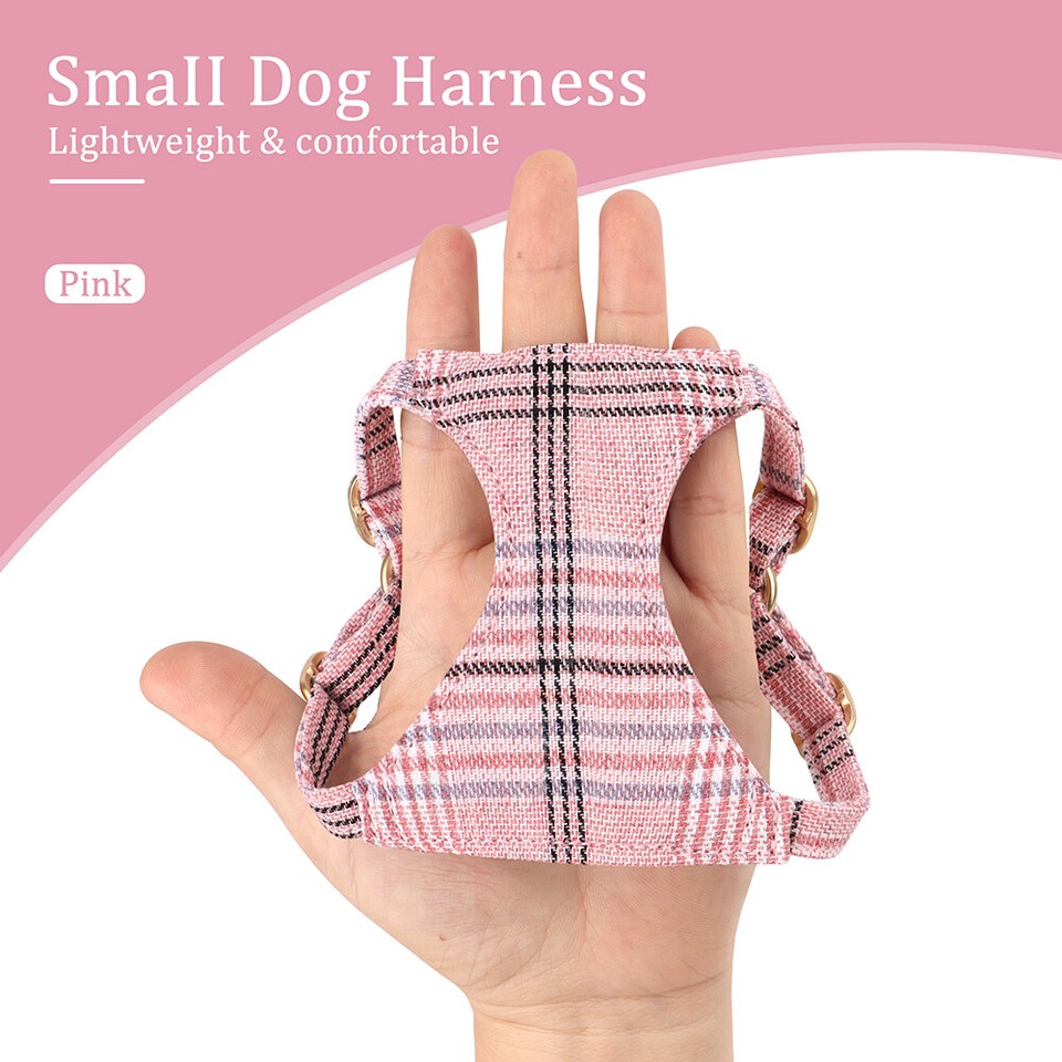 Cute Small Dog Vest Harness & Collar & Leash set for Pet Puppy ...