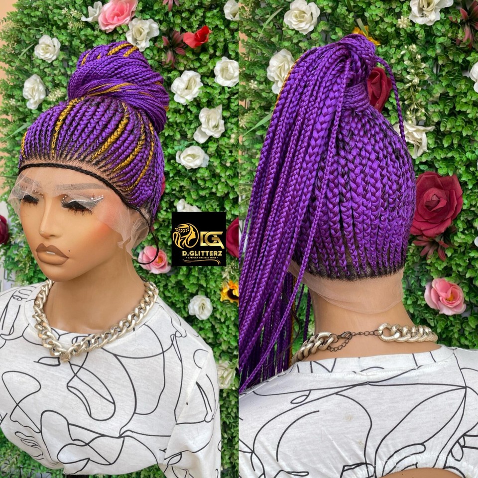 PONYTAIL BRAIDED WIG ON 360 LACE CLOSURES 45 - 50' | eBay