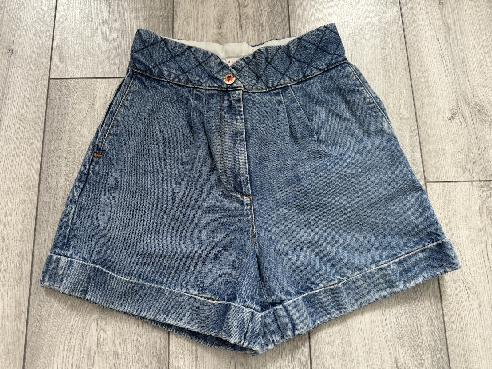 Sandro Paris. Blue denim ish shorts with a high waist… - Gem
