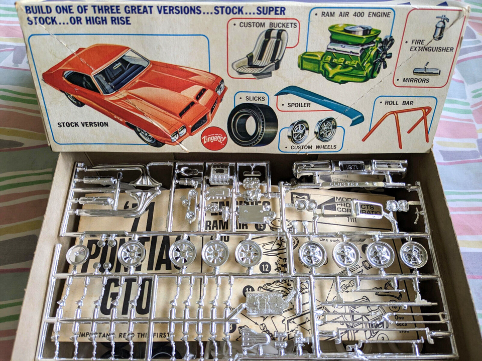 *ULTRA RARE! *ORIGINAL VINTAGE MPC "1971 PONTIAC GTO" Model Kit ...