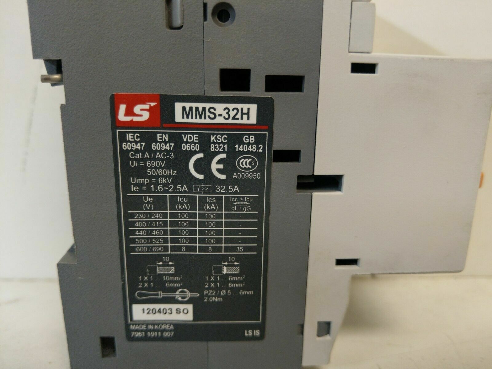 LS MMS-32H Manual Motor Starter 6-32A for sale online | eBay