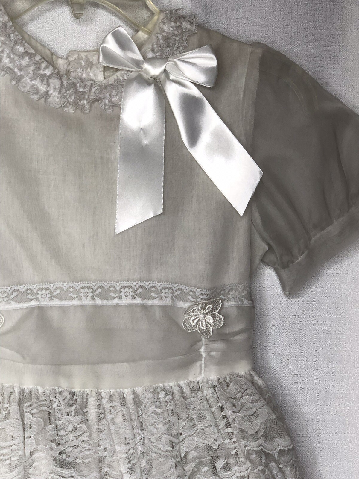 Martha Miniatures Tiered Lace Ruffles Girls 8 Off Whi… - Gem