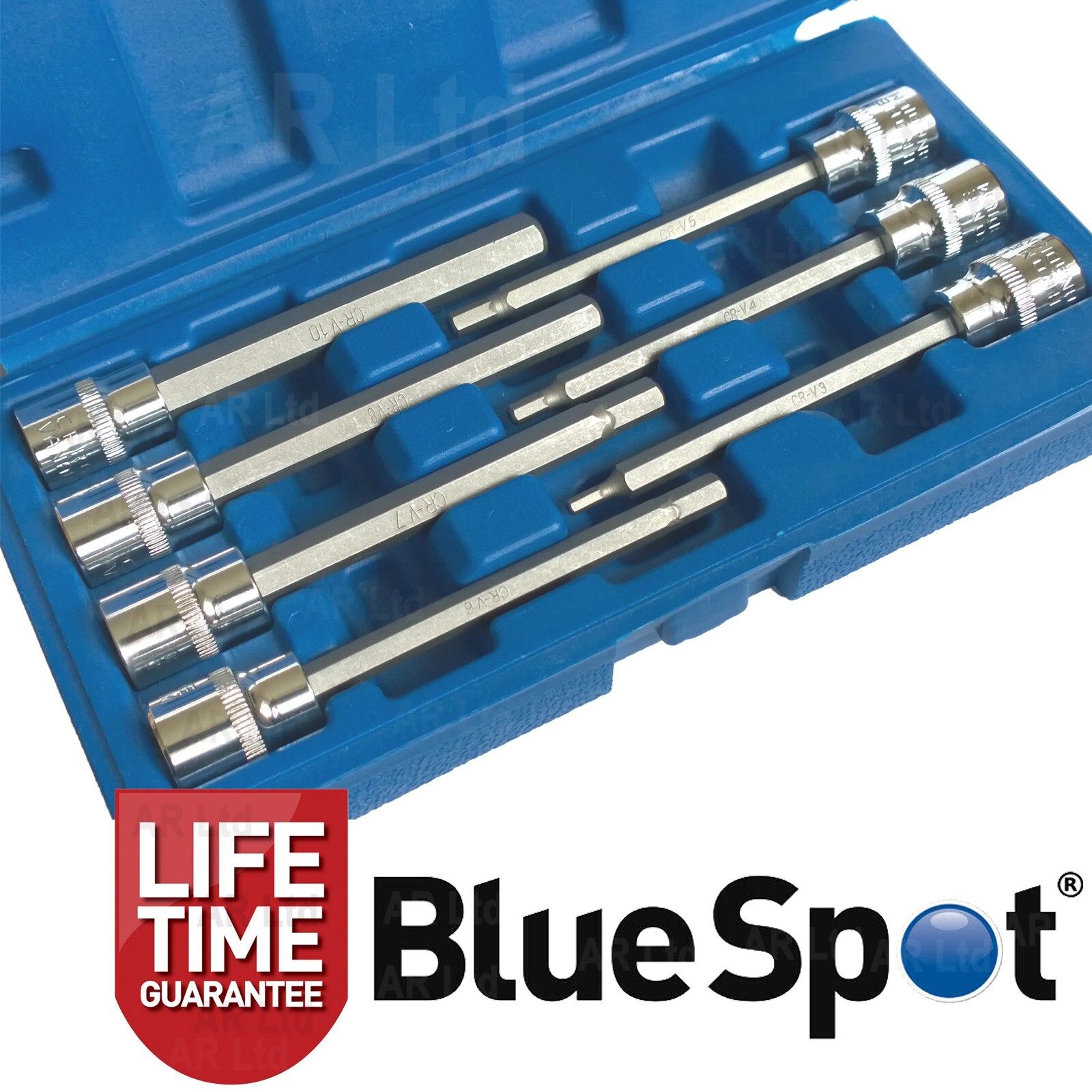 Male HEX Bit Sockets Set extra long 3-10mm Allen HEX key Socket Bits 3/ ...