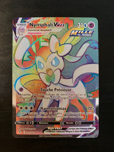 Carte Pokémon Nymphali Vmax 211/203 EB07 Epée Bouclier Evolution ...