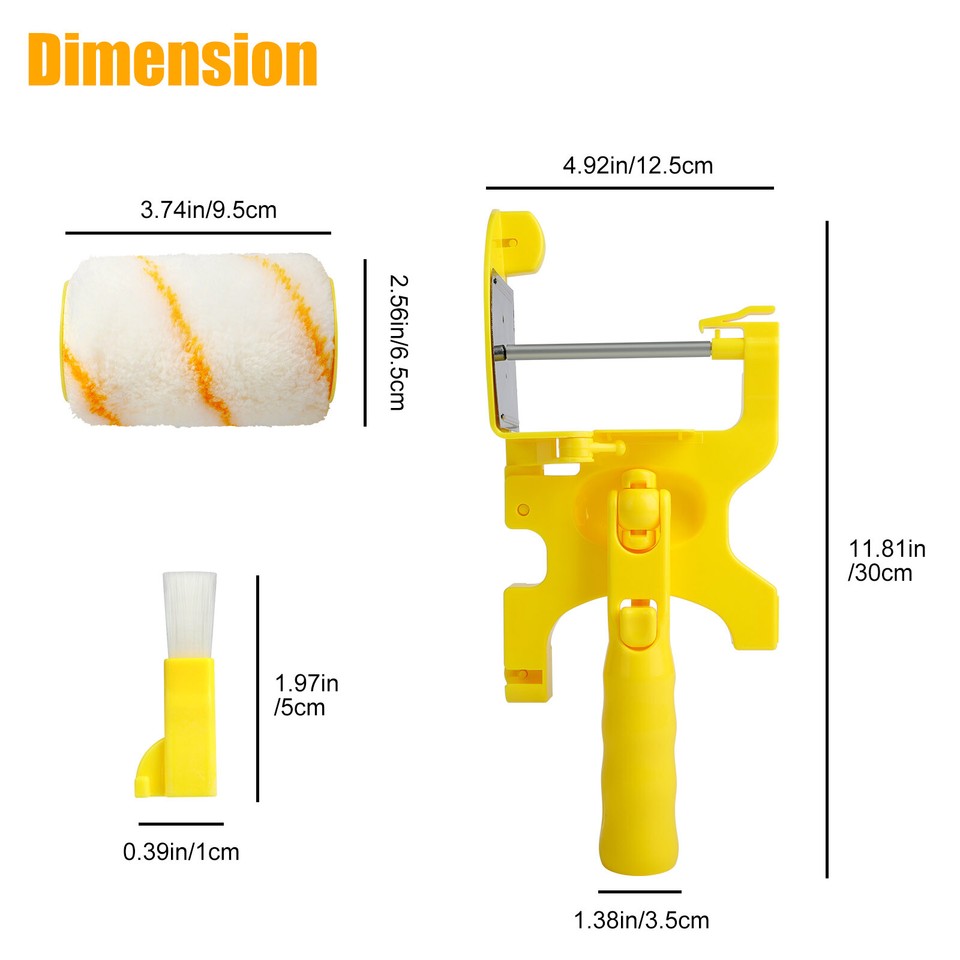 2Pcs Clean-Cut Paint Edger Roller Brush Safe Tool for Room Corner Wall ...