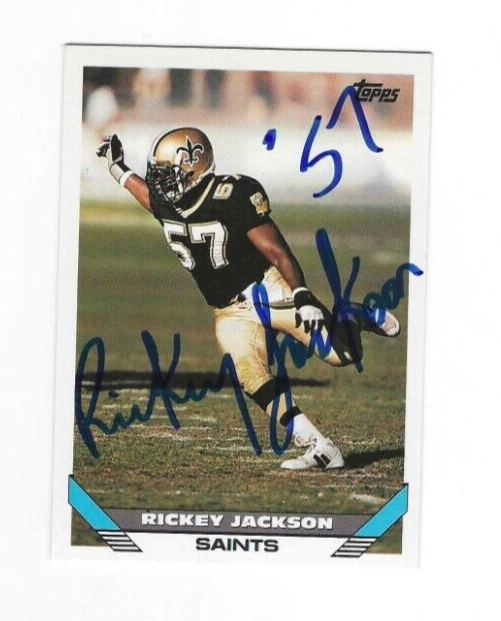 Autographed Signed RICKEY JACKSON New Orleans Saints 1993 Topps Card ...