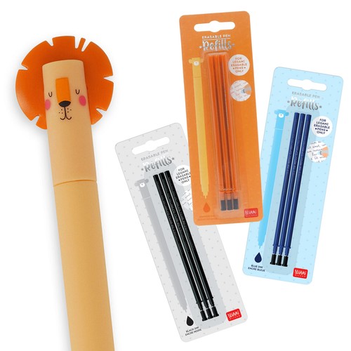 Legami Lion Erasable Gel Pen Cute Animal School Stationery - Choose ...