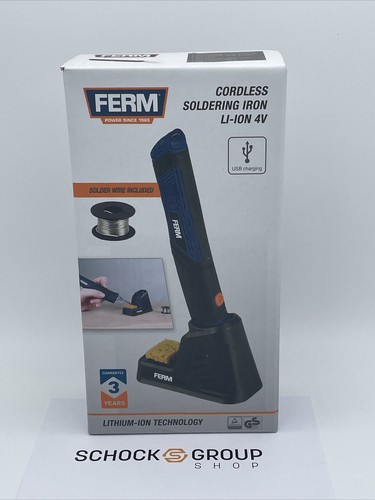 Lötstation FERM Kabellose LI-ION Akku USB Lötkolben Set mit Lötzinn ...