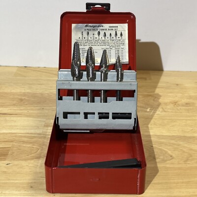 Snap On Tools Burr Bit Set 8pc Solid Carbide W/ Case VWB800B VWB800 | eBay