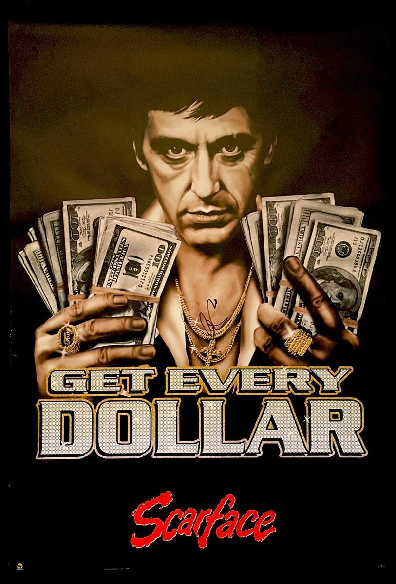 Scarface Counting Money Wallpaper