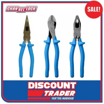 Channellock 1000V Electrician’s 3Pc Plier Set Three Pack PG-3 - 3218 ...