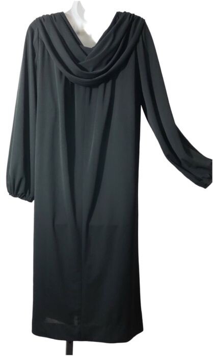 80s Halston III Black Cowl Neck Vintage Designer Dress | eBay