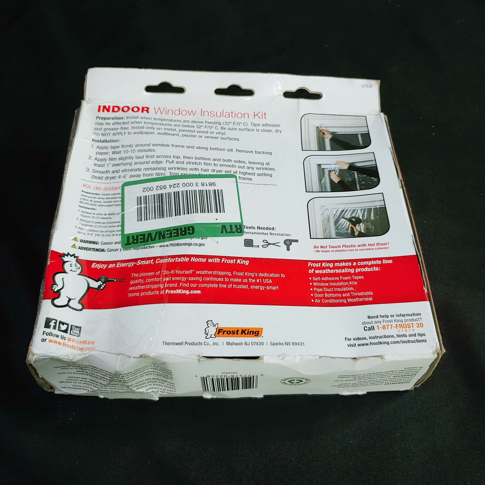 Frost King 62 in. x 210 in. Extra-Large Shrink Window Film Insulation ...