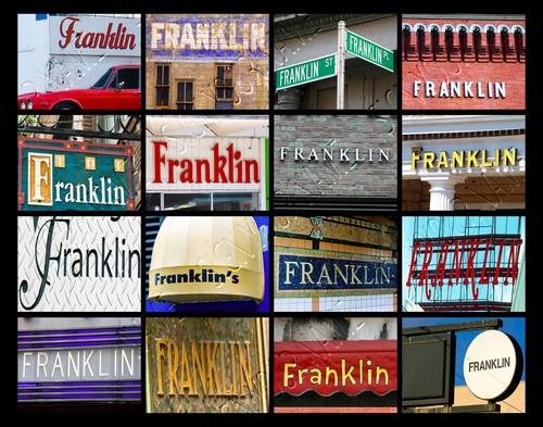 FRANKLIN Name Poster featuring photos of actual signs | eBay