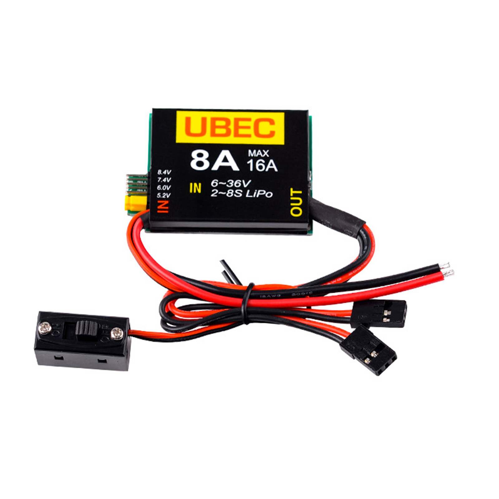 UBEC-8A 6V-36V 2-8s LiPo Independent power supply module For FPV ...