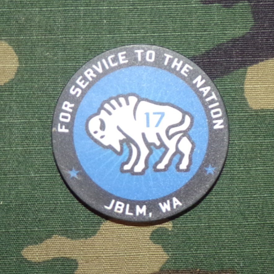 US Army 1st Battalion 17th Infantry Regiment JBLM Re-enlist Poker Chip ...