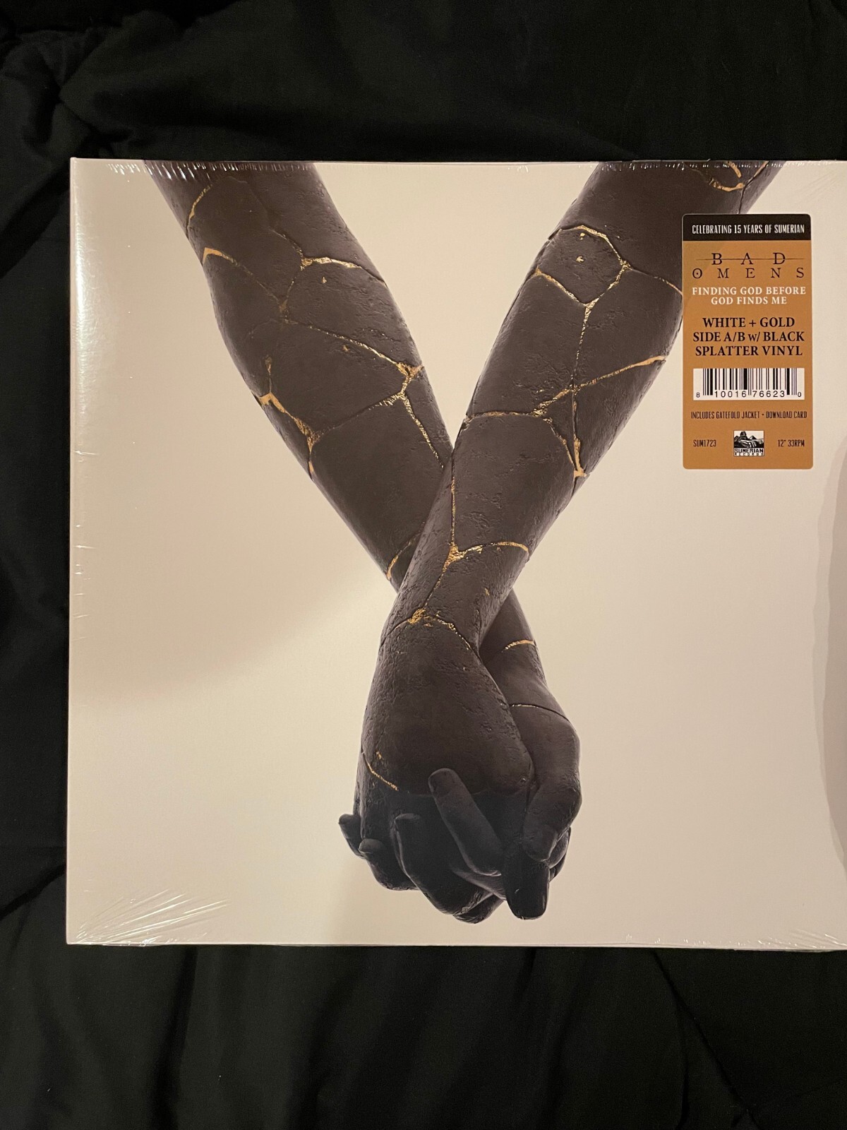 Bad Omens Finding God Before God Finds Me White Black Gold Splatter ...