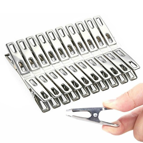20pcs Super Strong Stainless Steel Clothes Pegs Washing Line Laundry ...