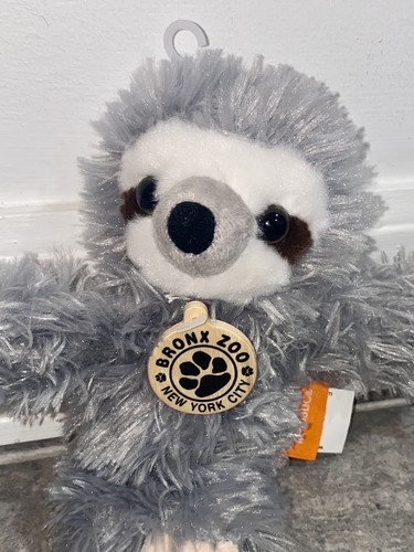 8” Bronx Zoo Plush Sloth Stuffed Aninal Beacelet Jewelry Kids Gift ...