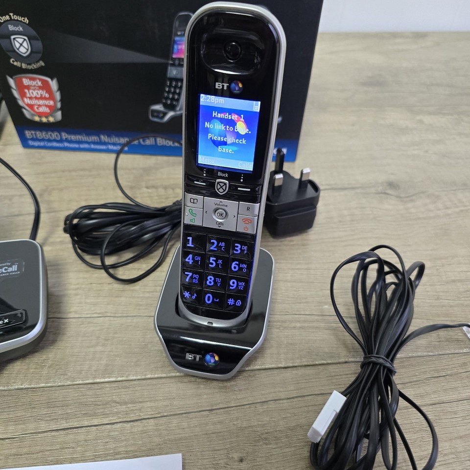 BT 8600 Twin Cordless Phone Answering Machine & Advanced Call Blocker ...