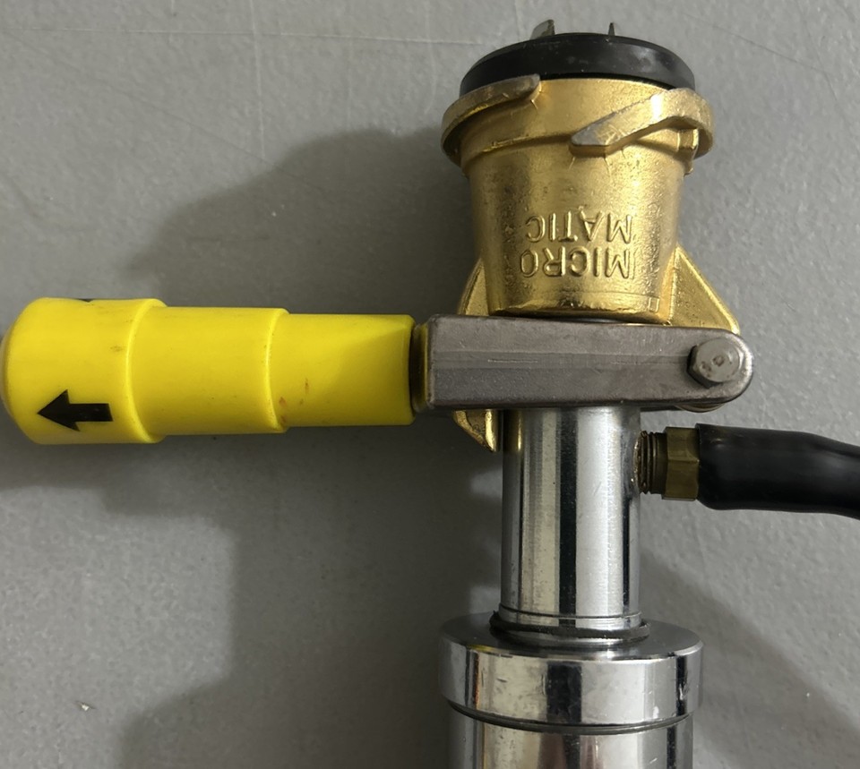 Micro Matic Beer Keg Tap Hand Pump Stainless Steel/Brass 3/16” ID 7/16 ...