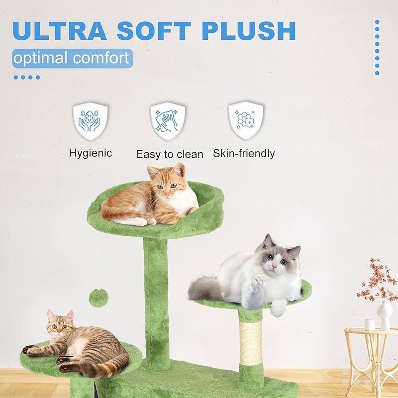 Multi-Level Cat Tree W/ Scratching Posts Cozy Beds Interactive Toys ...