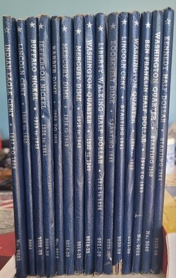 Lot 15 Old Empty Whitman Coin Collection Books Copyright 1940 - 1968 ...