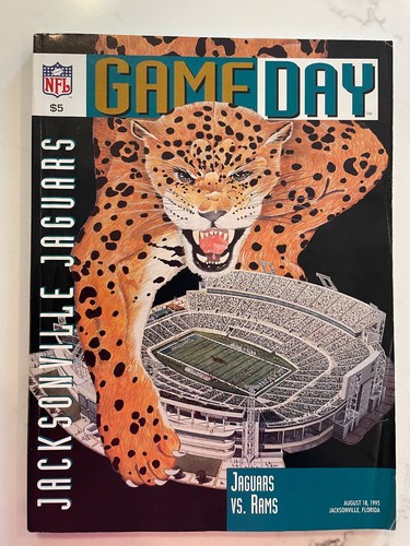 1995 Jacksonville Jaguars First Pre-Season Home Game Program vs St ...