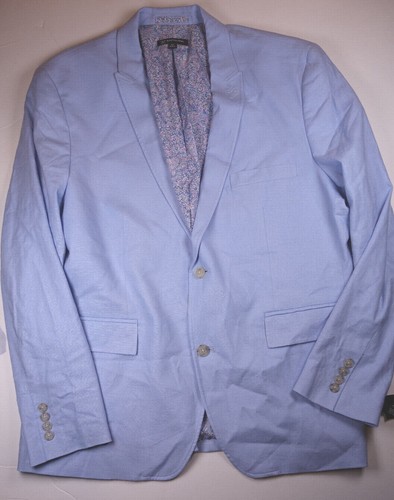 INC INTERNATIONAL CONCEPTS Pale Indigo Blue Blazer Sport Coat Jacket ...